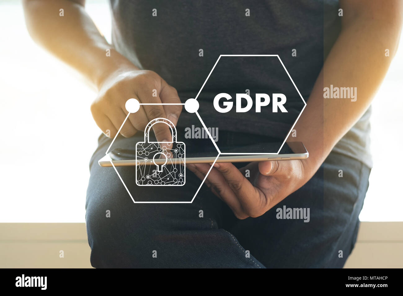 GDPR. Data Protection Regulation IT technologist Data Security system ...