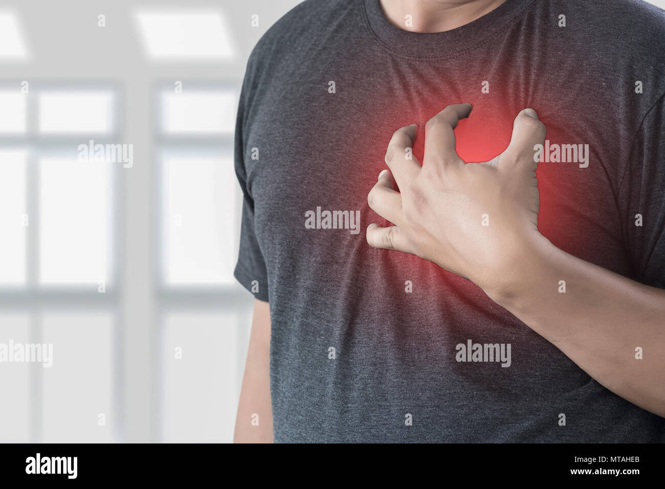 man disease chest pain suffering Heart attack Stock Photo - Alamy