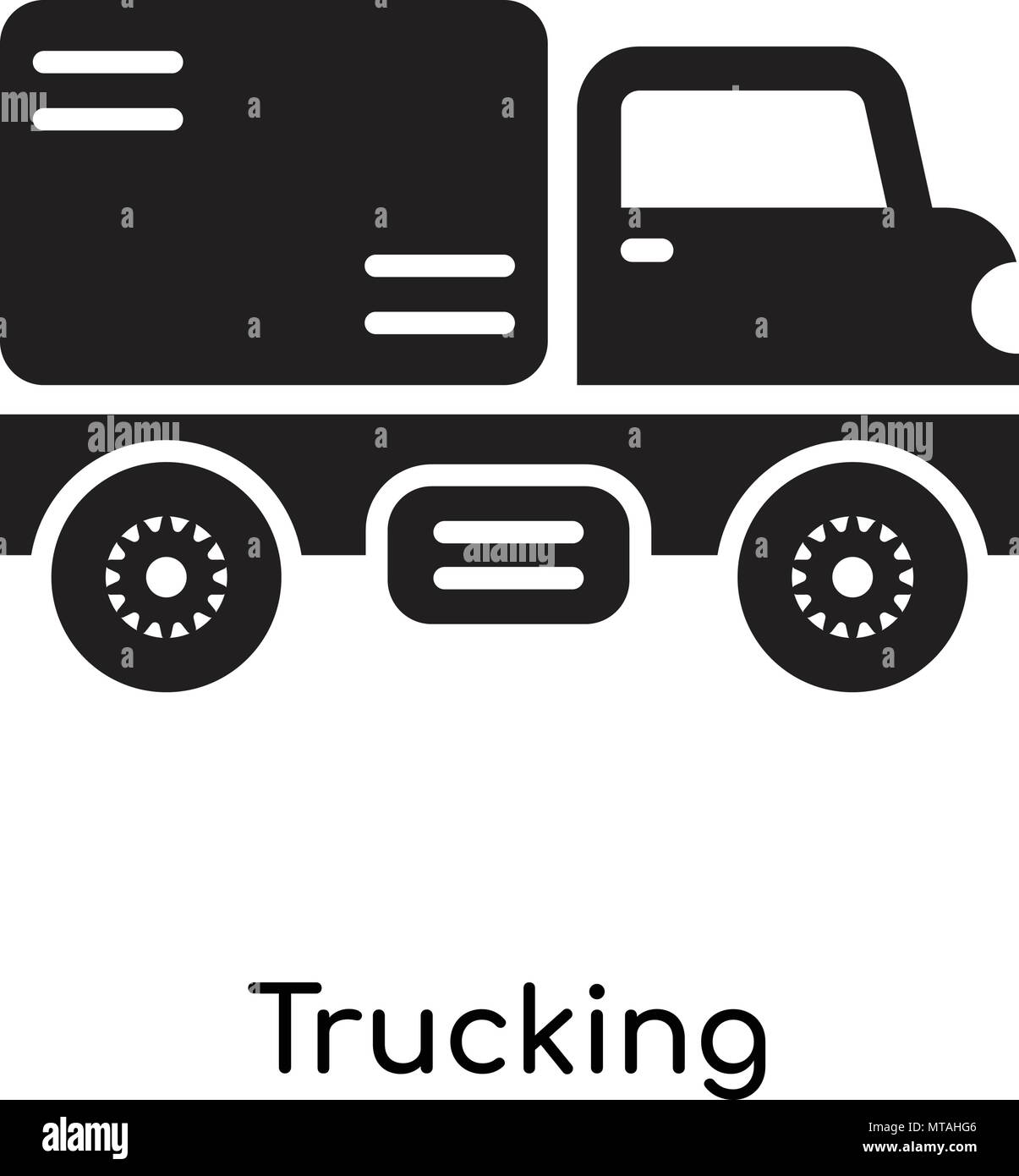 Trucking icon isolated on white background for your web and mobile app ...