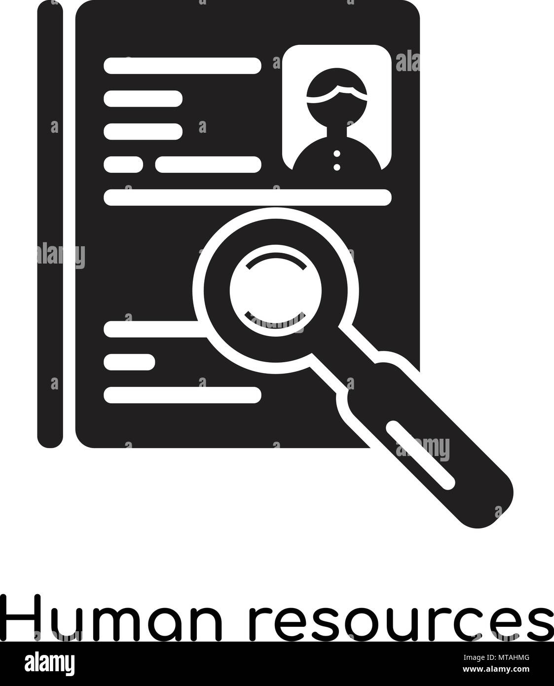 Human resources icon isolated on white background for your web and ...
