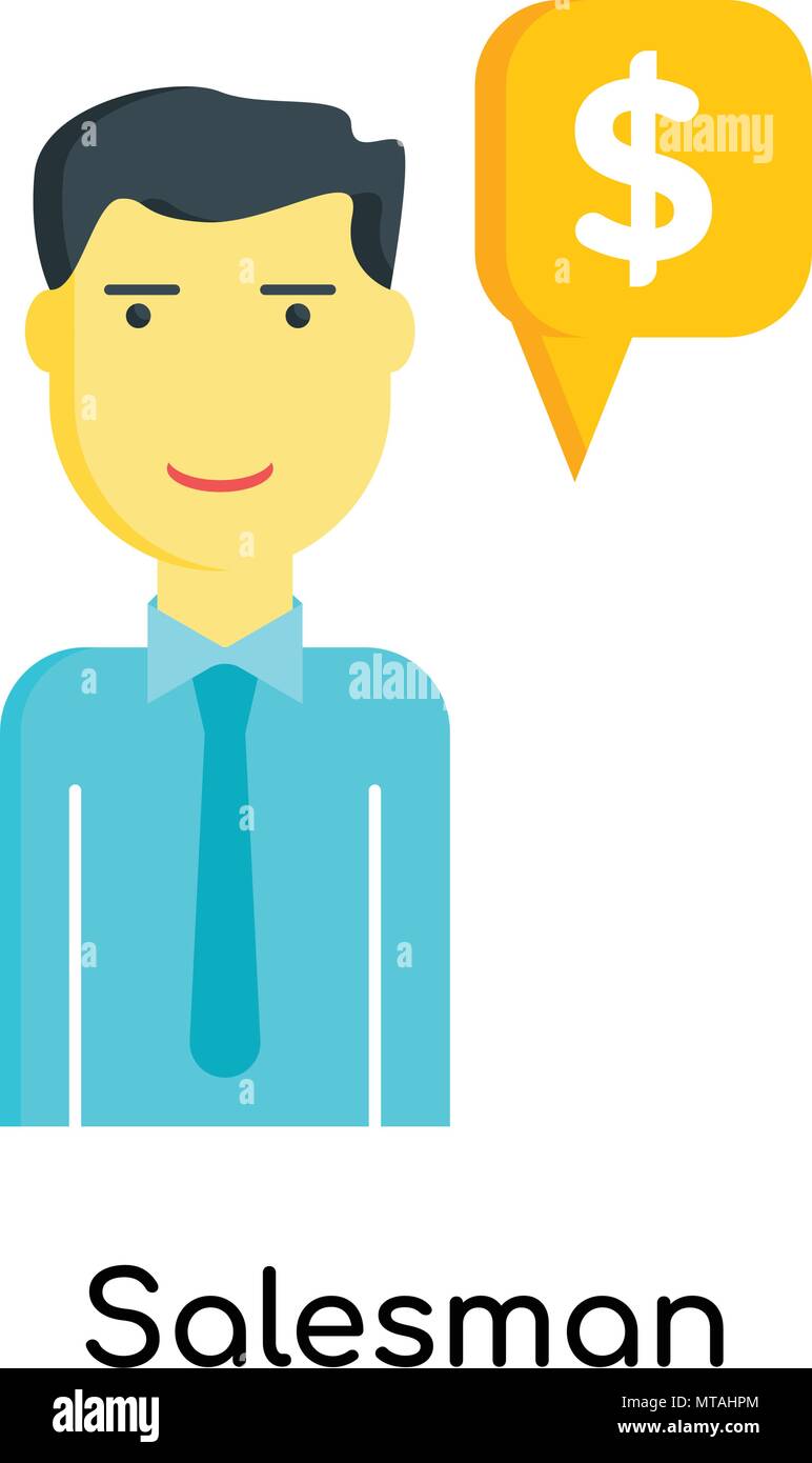 Salesman icon isolated on white background for your web and mobile app ...