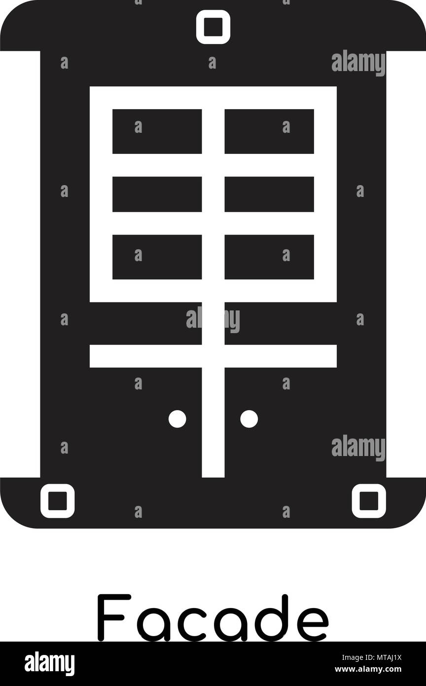 Facade icon isolated on white background for your web and mobile app ...