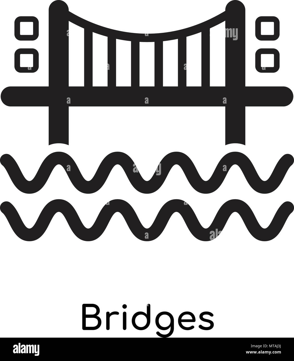 Bridges icon isolated on white background for your web and mobile app ...