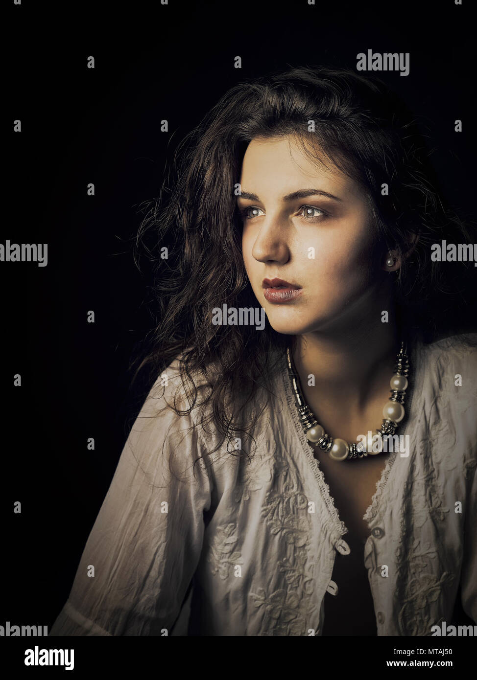 Boroque Style Portrait Stock Photo - Alamy