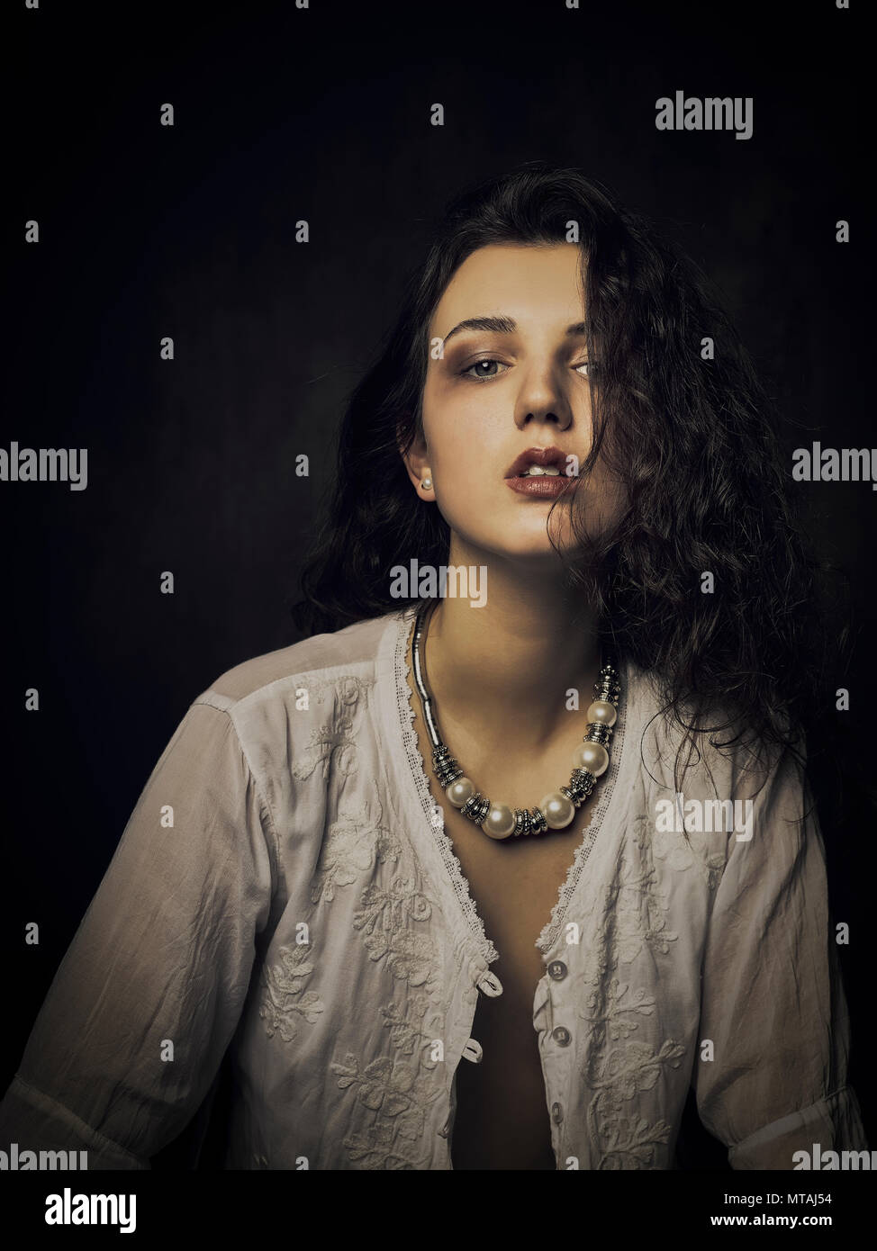 Boroque Style Portrait Stock Photo - Alamy