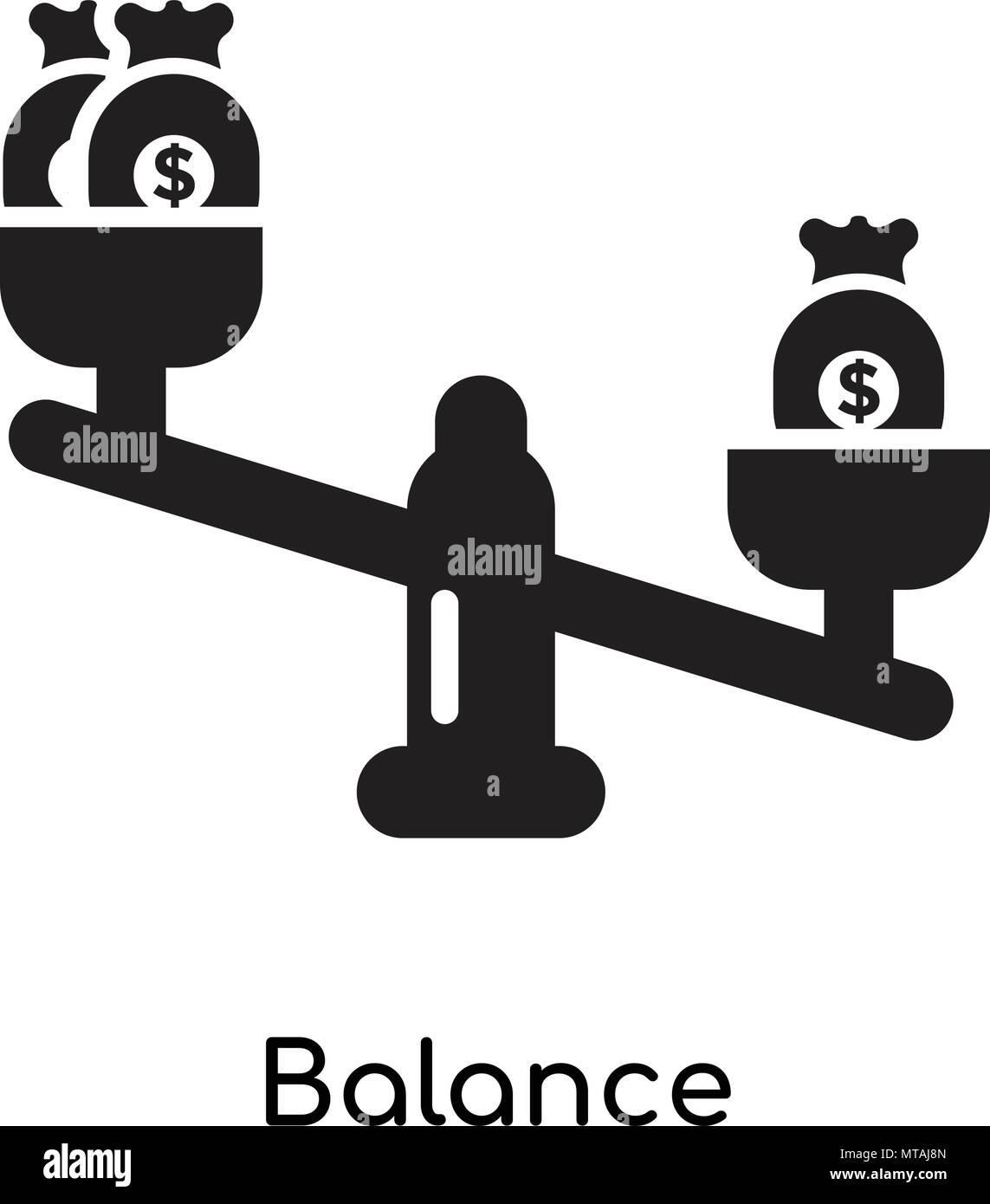 Balance icon isolated on white background for your web and mobile app ...