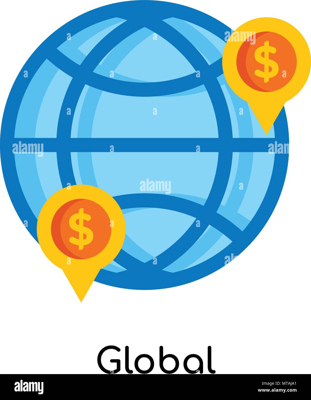 Global icon isolated on white background for your web and mobile app ...