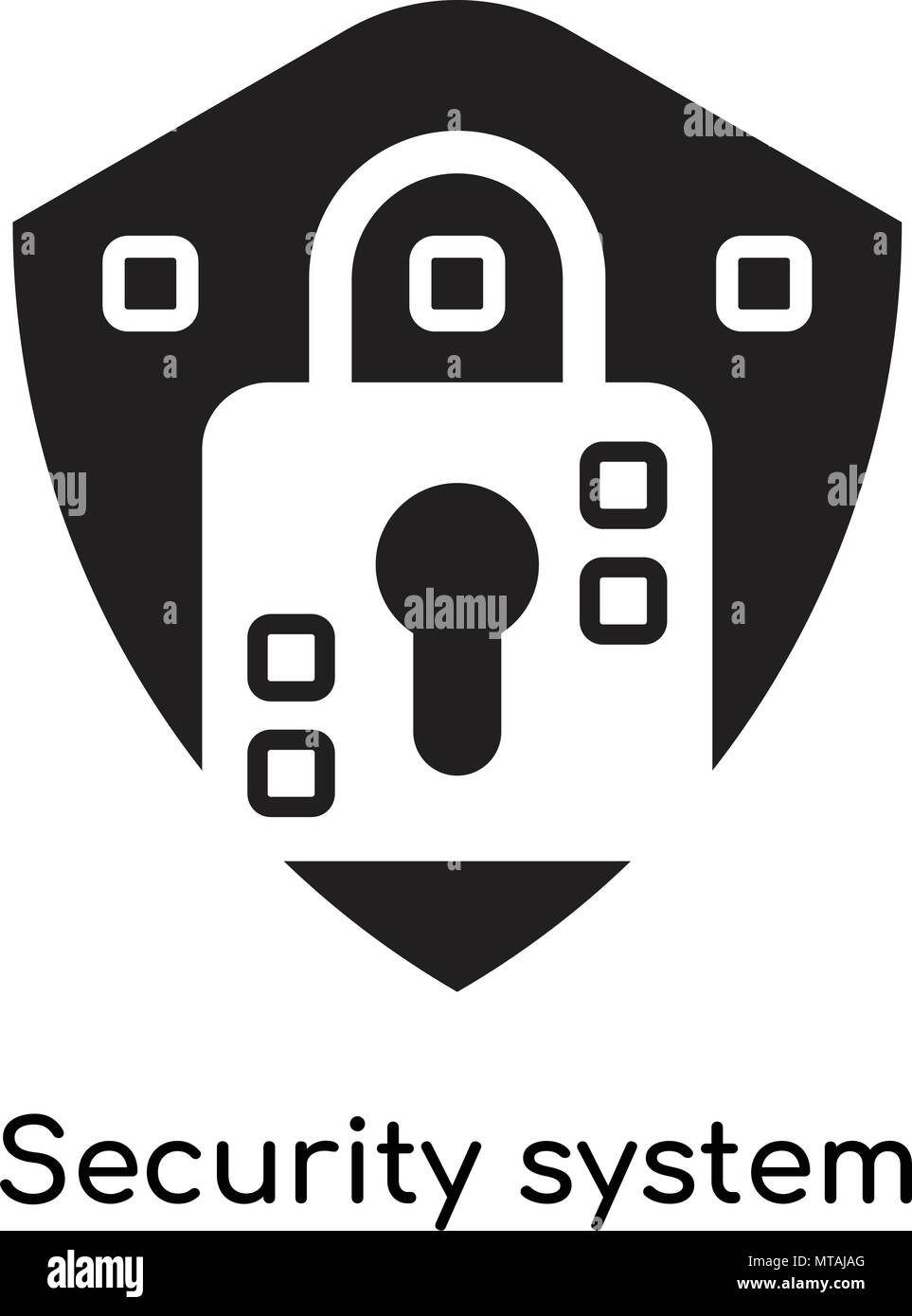 Security system icon isolated on white background for your web and ...