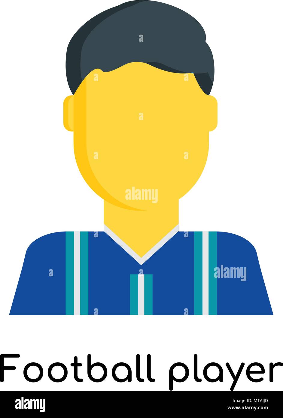 Football player icon isolated on white background for your web and ...