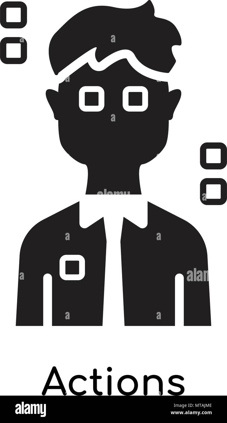 Actions icon isolated on white background for your web and mobile app ...