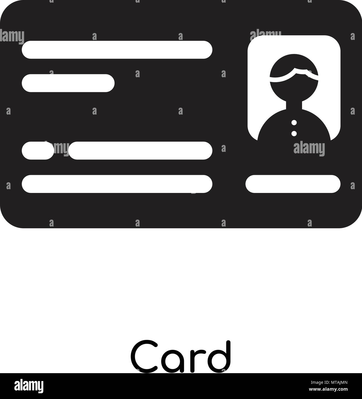 Card icon isolated on white background for your web and mobile app ...