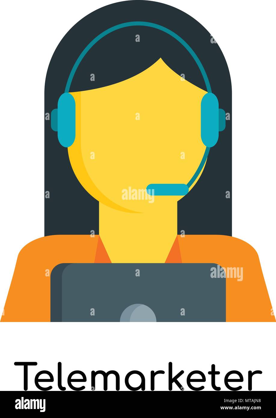 Telemarketer icon isolated on white background for your web and mobile ...