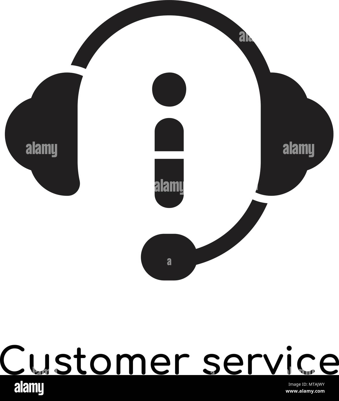 Customer service icon isolated on white background for your web and ...