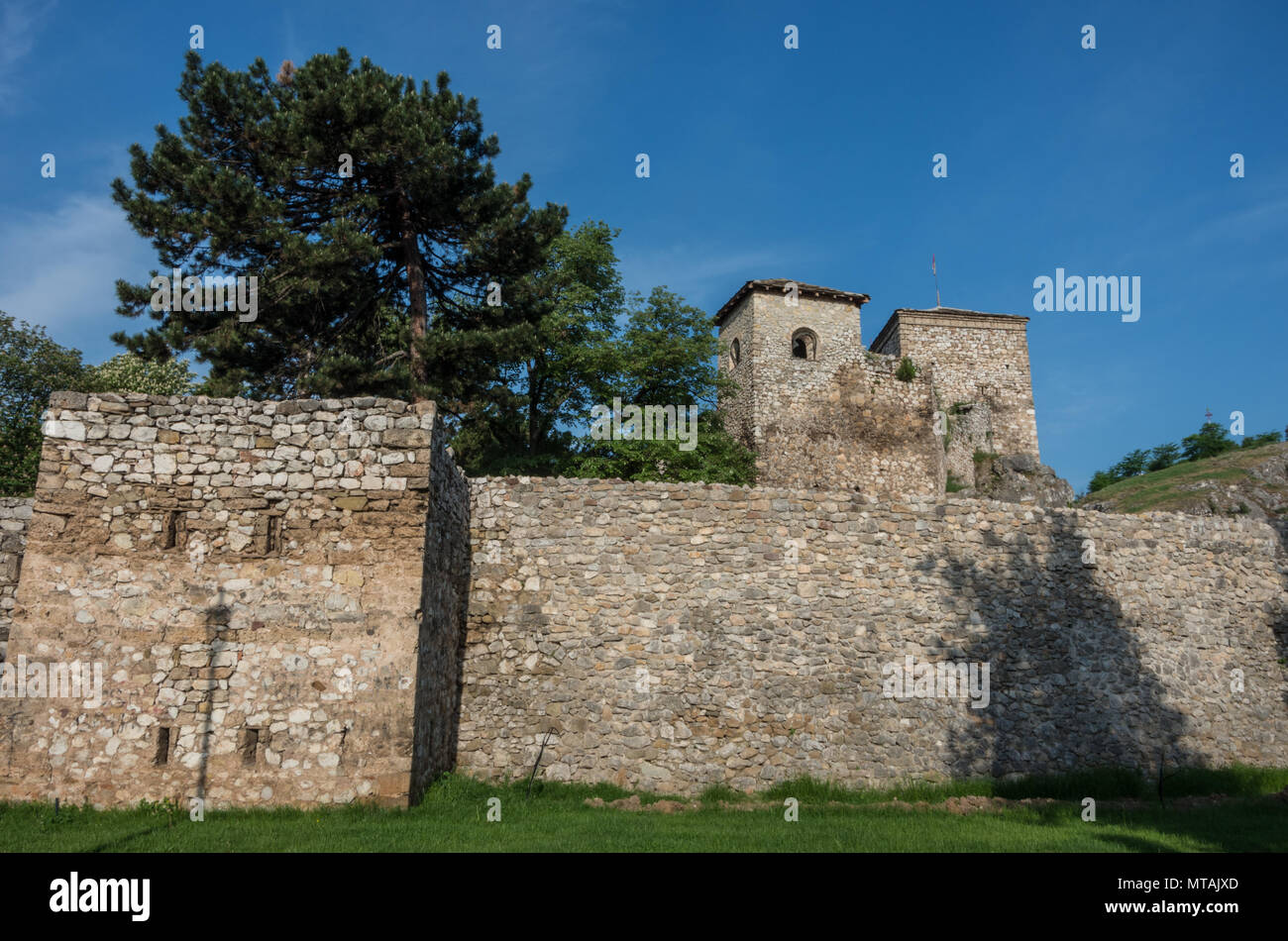 Ancient fortress called Momcilov grad in Pirot city park in Serbia ...
