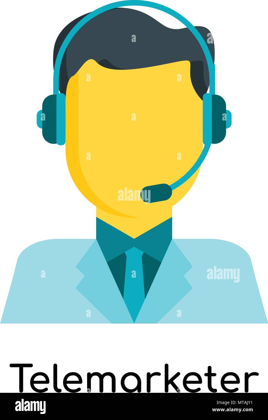 Telemarketer icon isolated on white background for your web and mobile ...