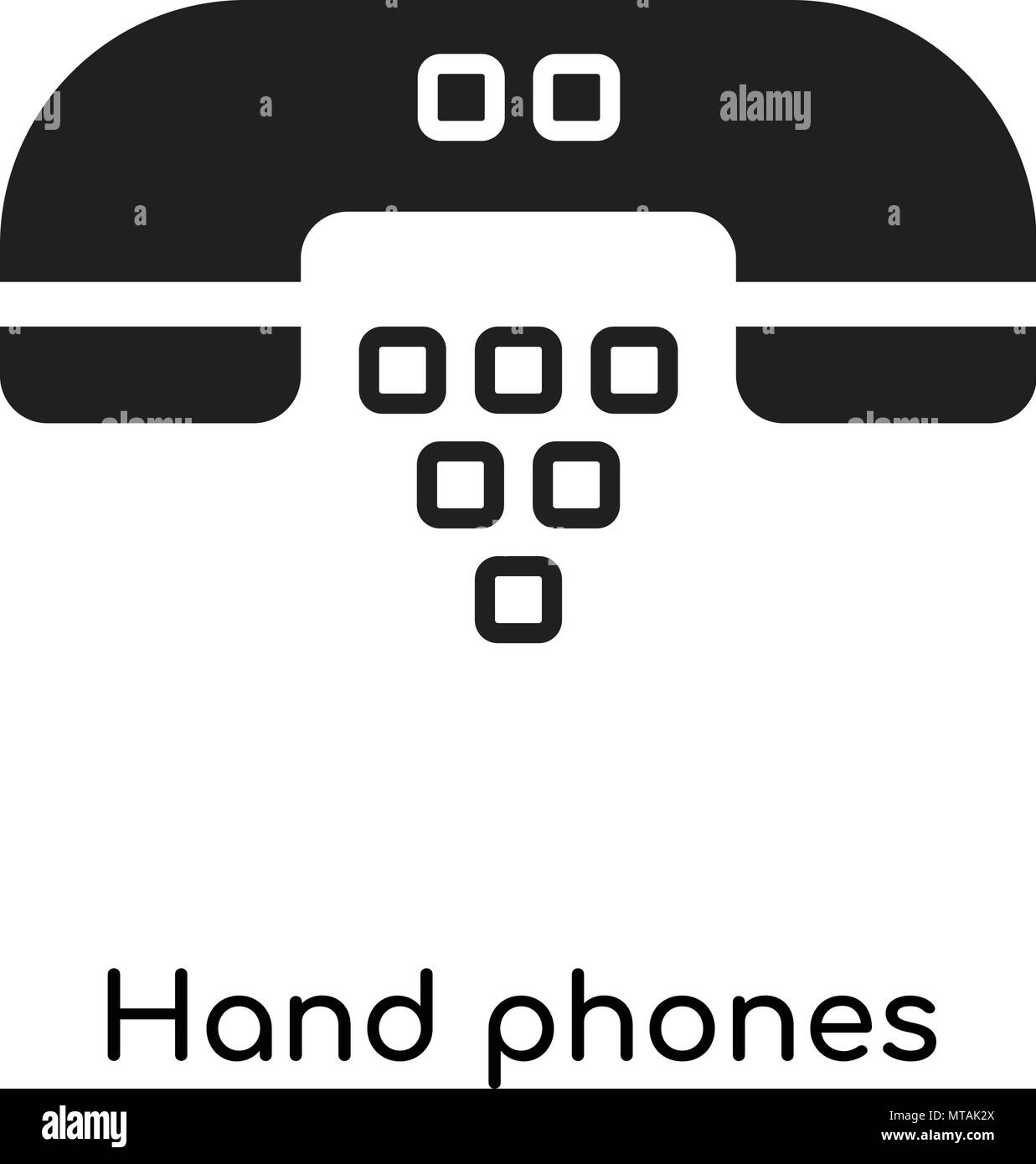 Hand phones icon isolated on white background for your web and mobile ...