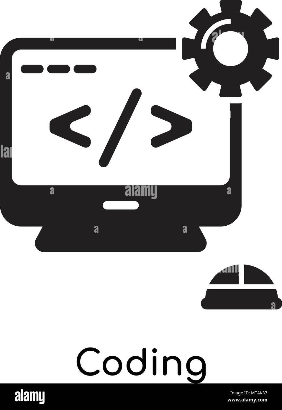Coding icon isolated on white background for your web and mobile app ...