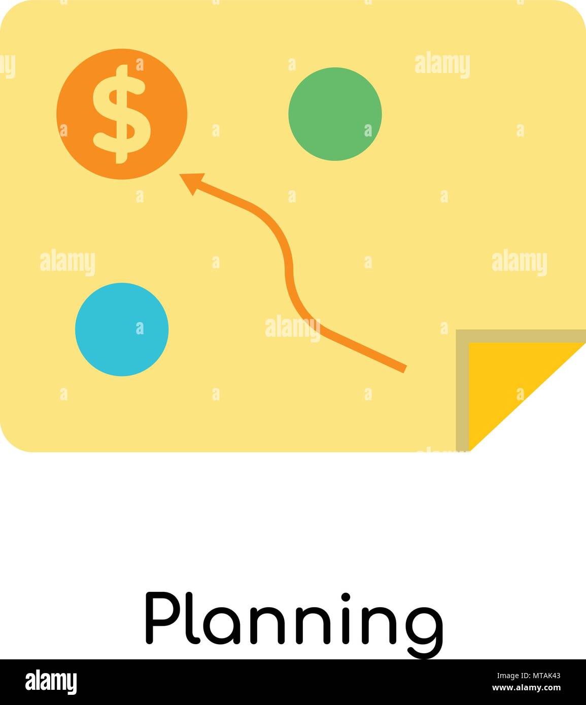 Planning icon isolated on white background for your web and mobile app ...