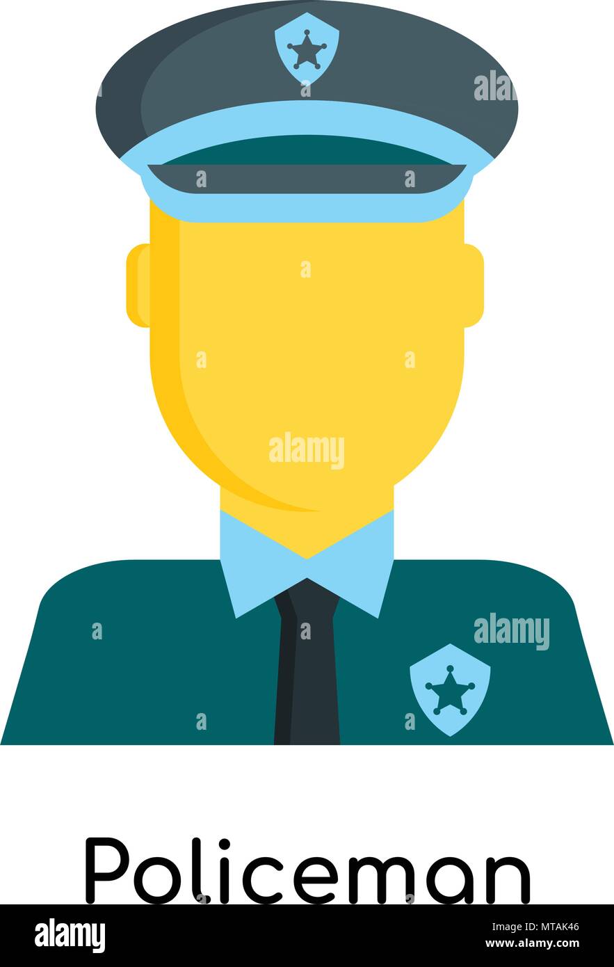 Policeman icon isolated on white background for your web and mobile app ...