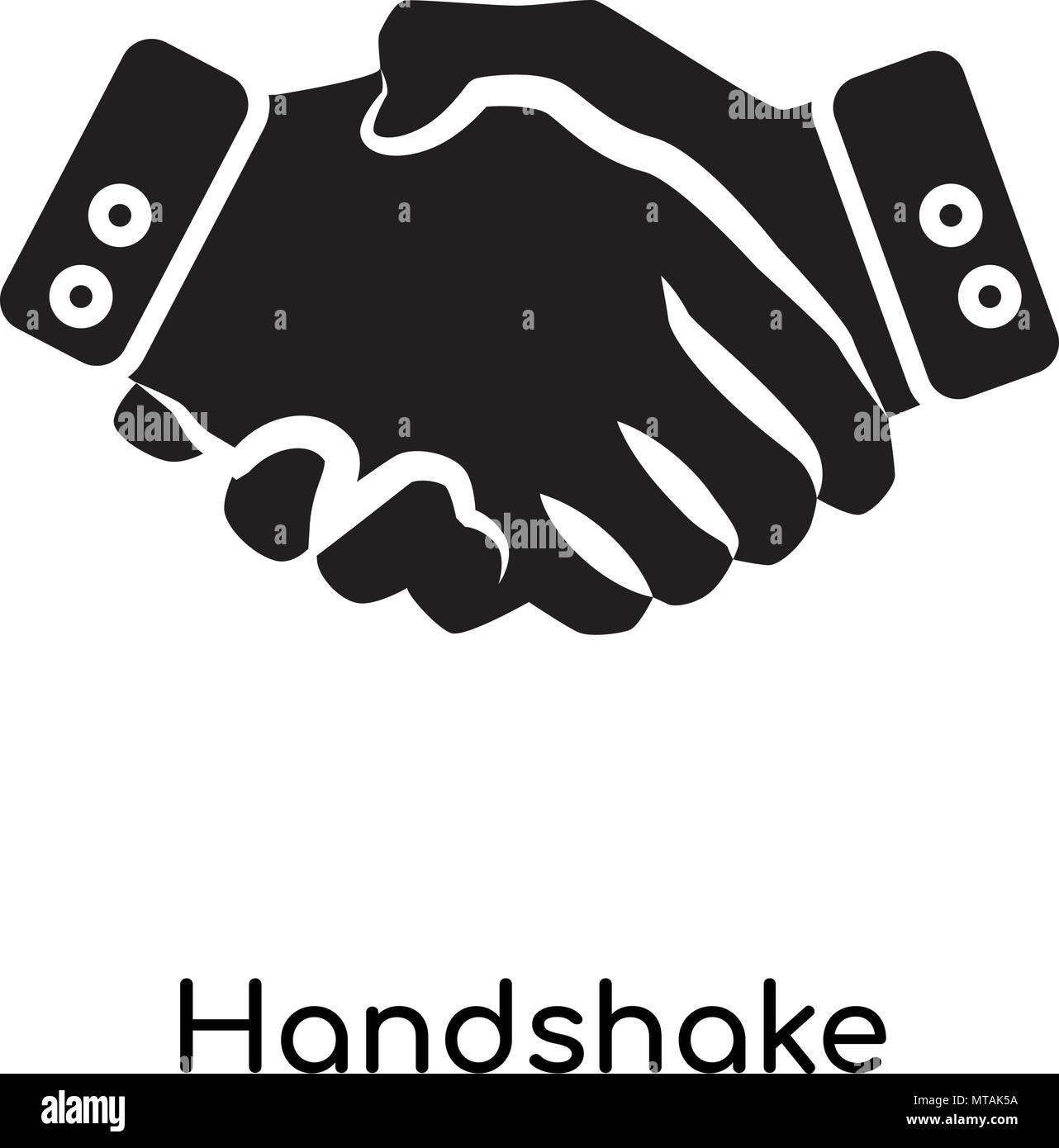 Handshake icon isolated on white background for your web and mobile app ...