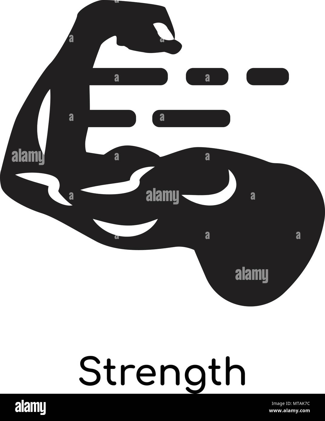 Strength icon isolated on white background for your web and mobile app ...