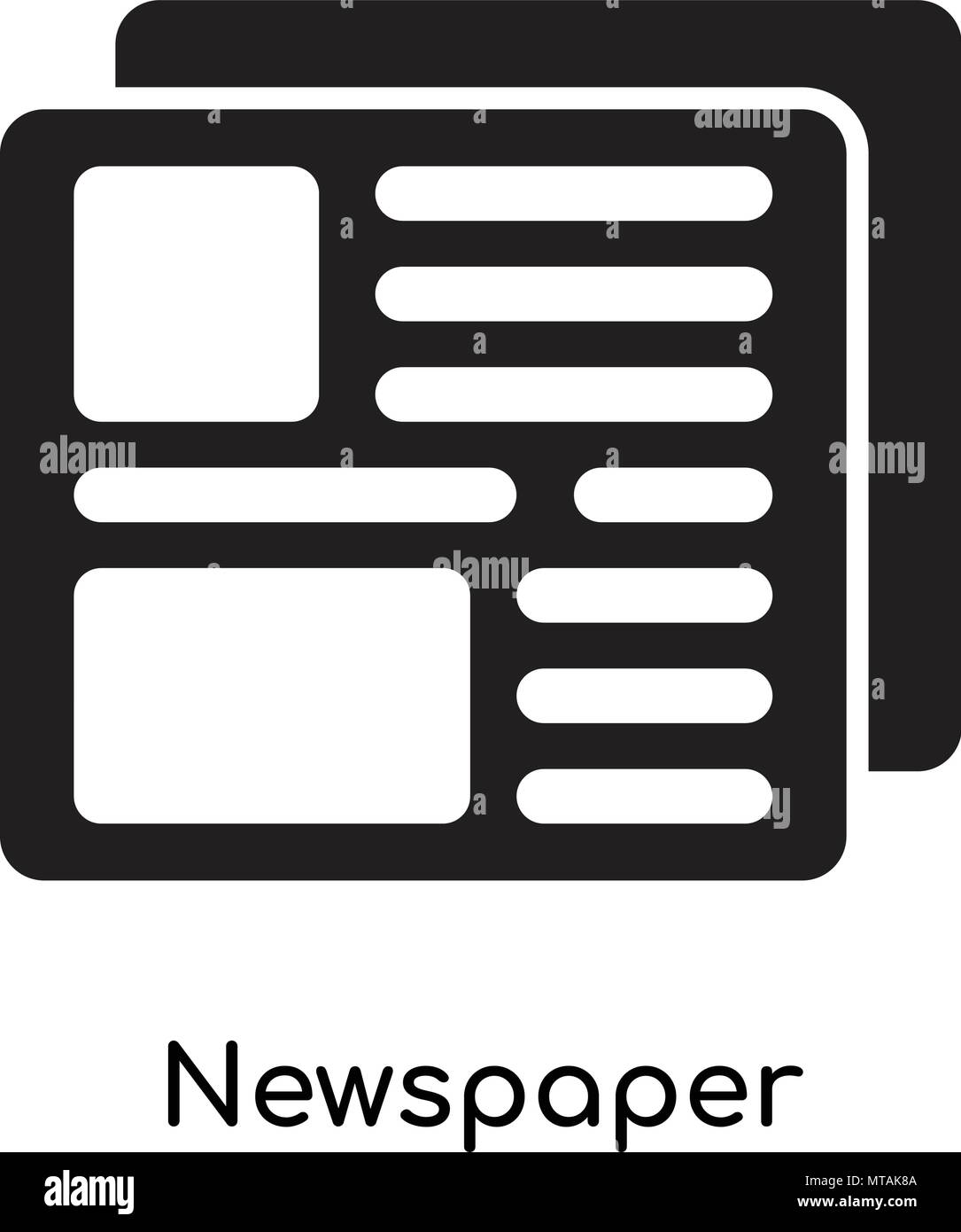 Newspaper icon isolated on white background for your web and mobile app ...