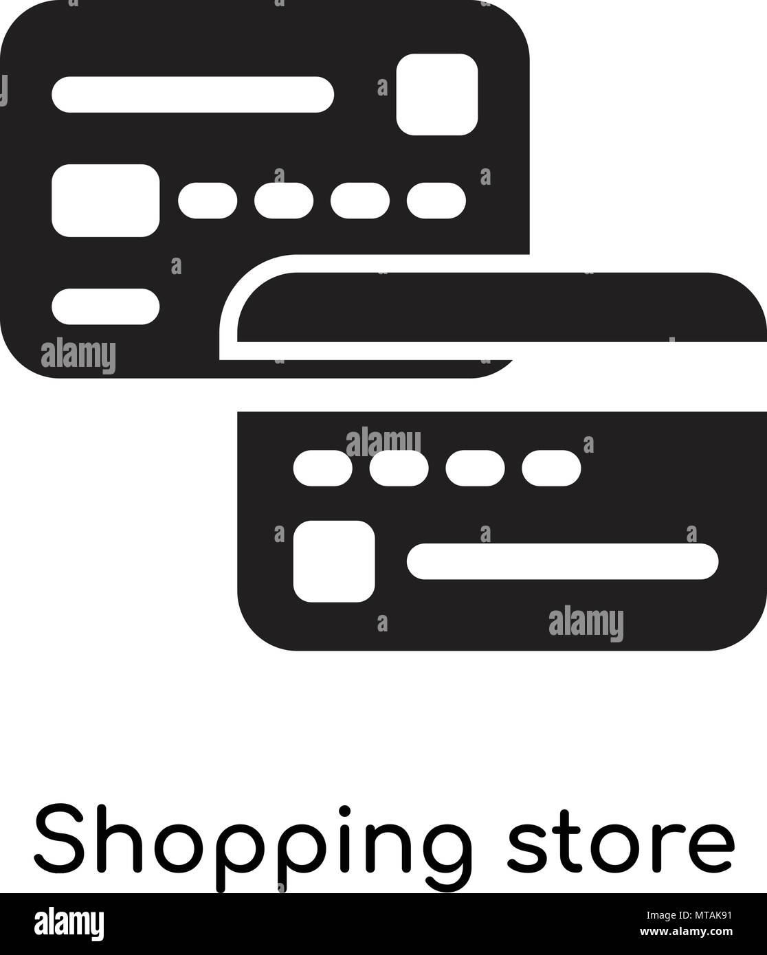 Shopping store icon isolated on white background for your web and ...