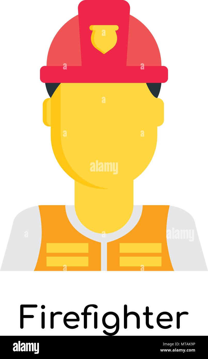 Firefighter icon isolated on white background for your web and mobile ...