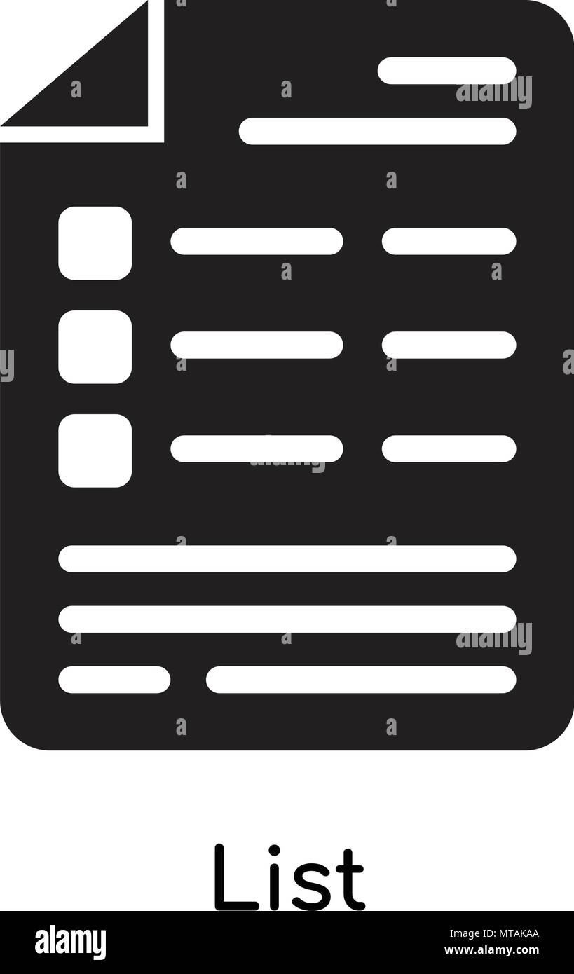 List icon isolated on white background for your web and mobile app ...