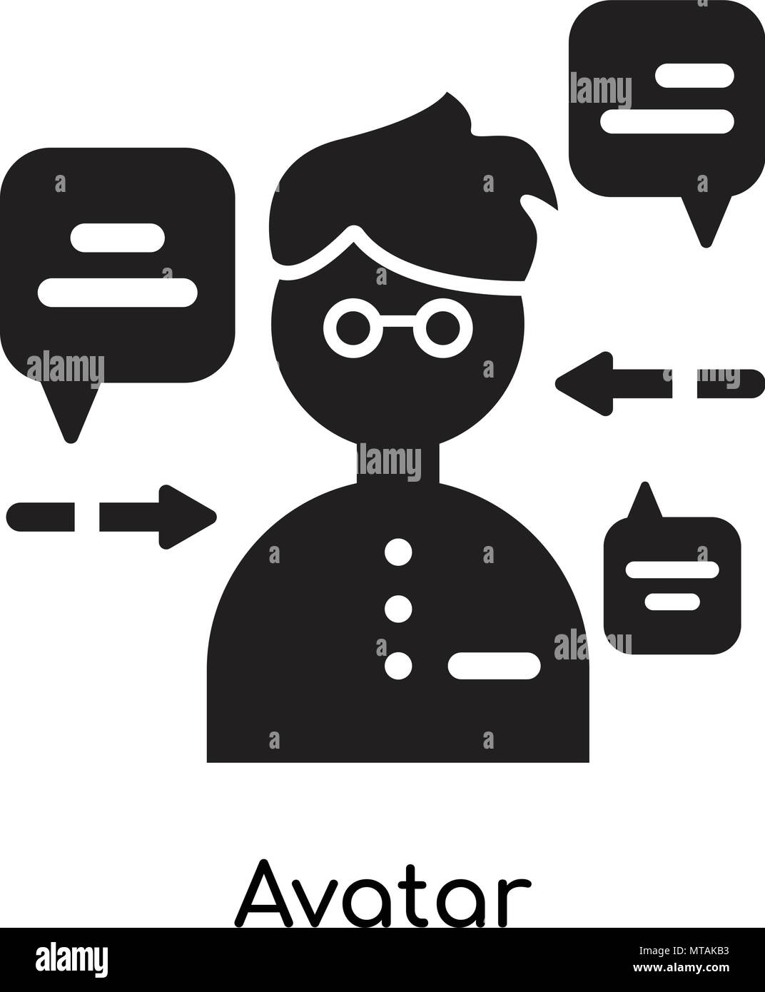 Avatar icon isolated on white background for your web and mobile app ...