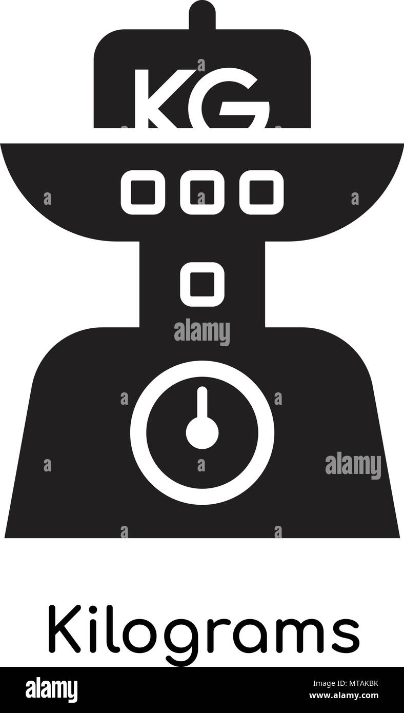 Kilograms icon isolated on white background for your web and mobile app ...