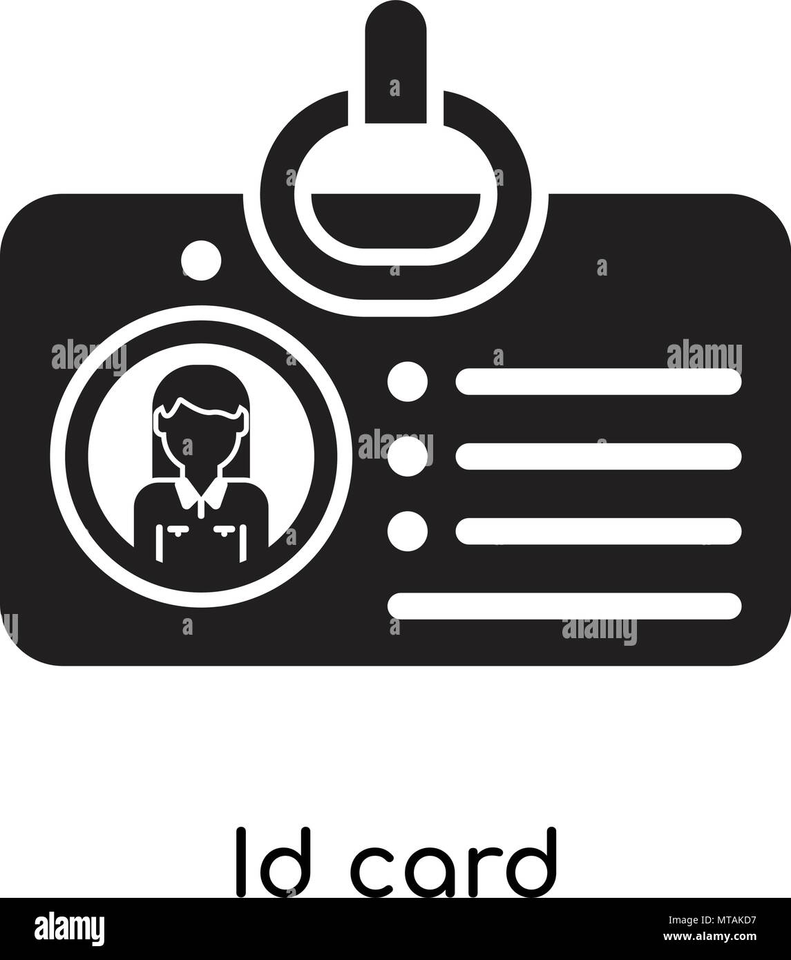 Id card icon isolated on white background for your web and mobile app ...