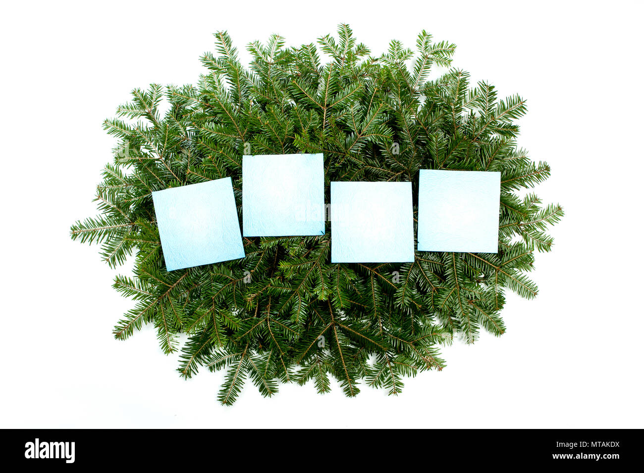 Christmas tree branches over Cut Out Stock Images & Pictures - Alamy