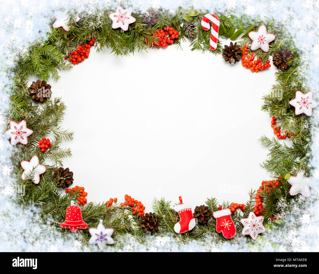 Christmas framework with copy space for text Stock Photo - Alamy