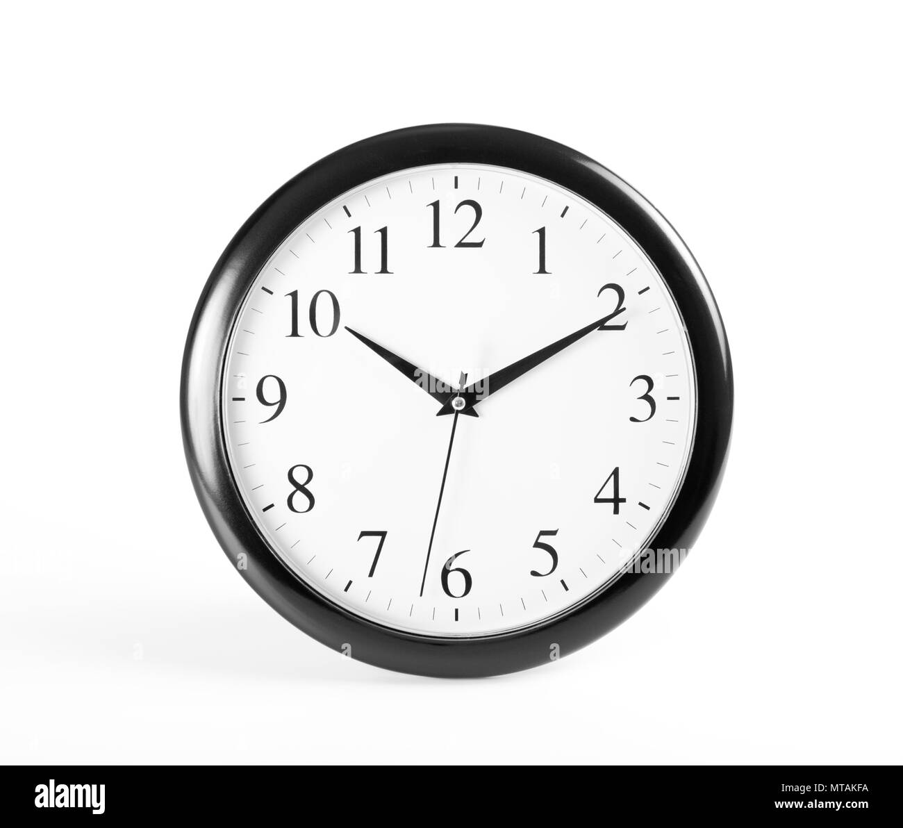 Classic clock on white background Stock Photo - Alamy