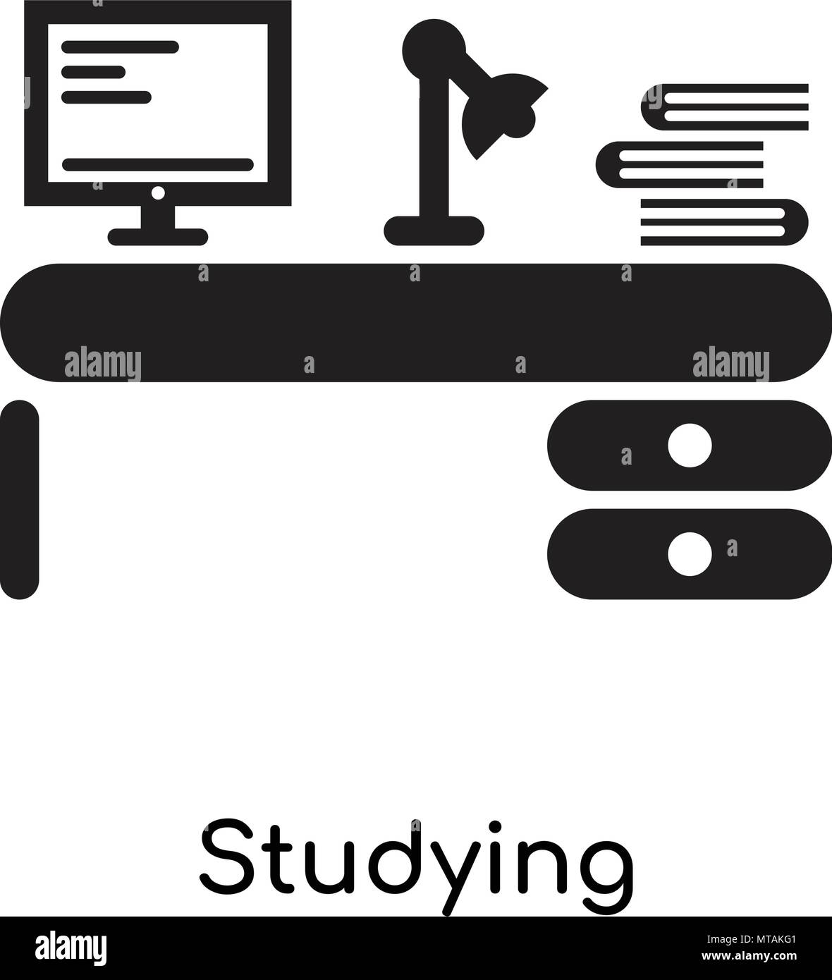 Studying icon isolated on white background for your web and mobile app ...