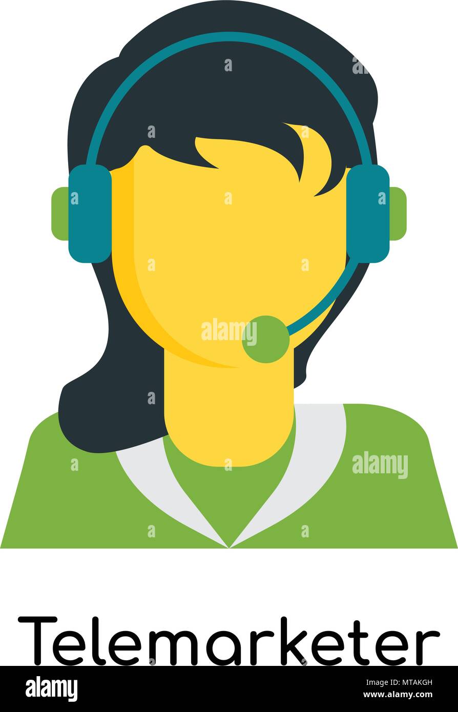 Telemarketer icon isolated on white background for your web and mobile ...