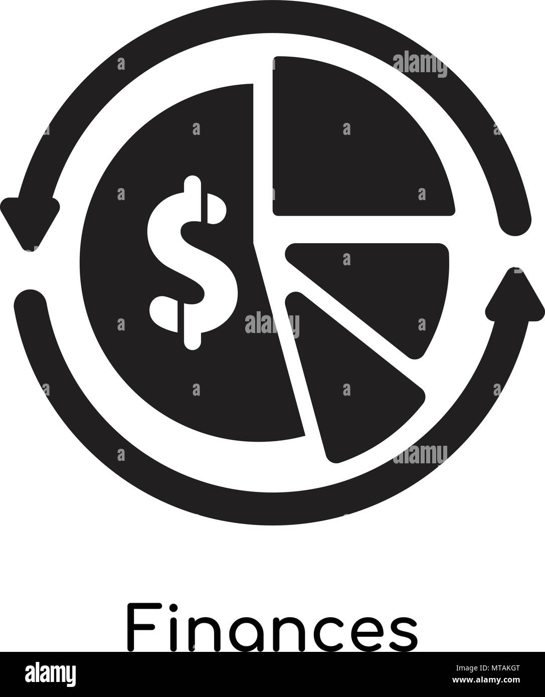 Finances icon isolated on white background for your web and mobile app ...