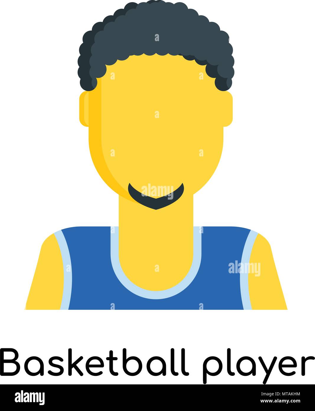 Basketball player icon isolated on white background for your web and ...