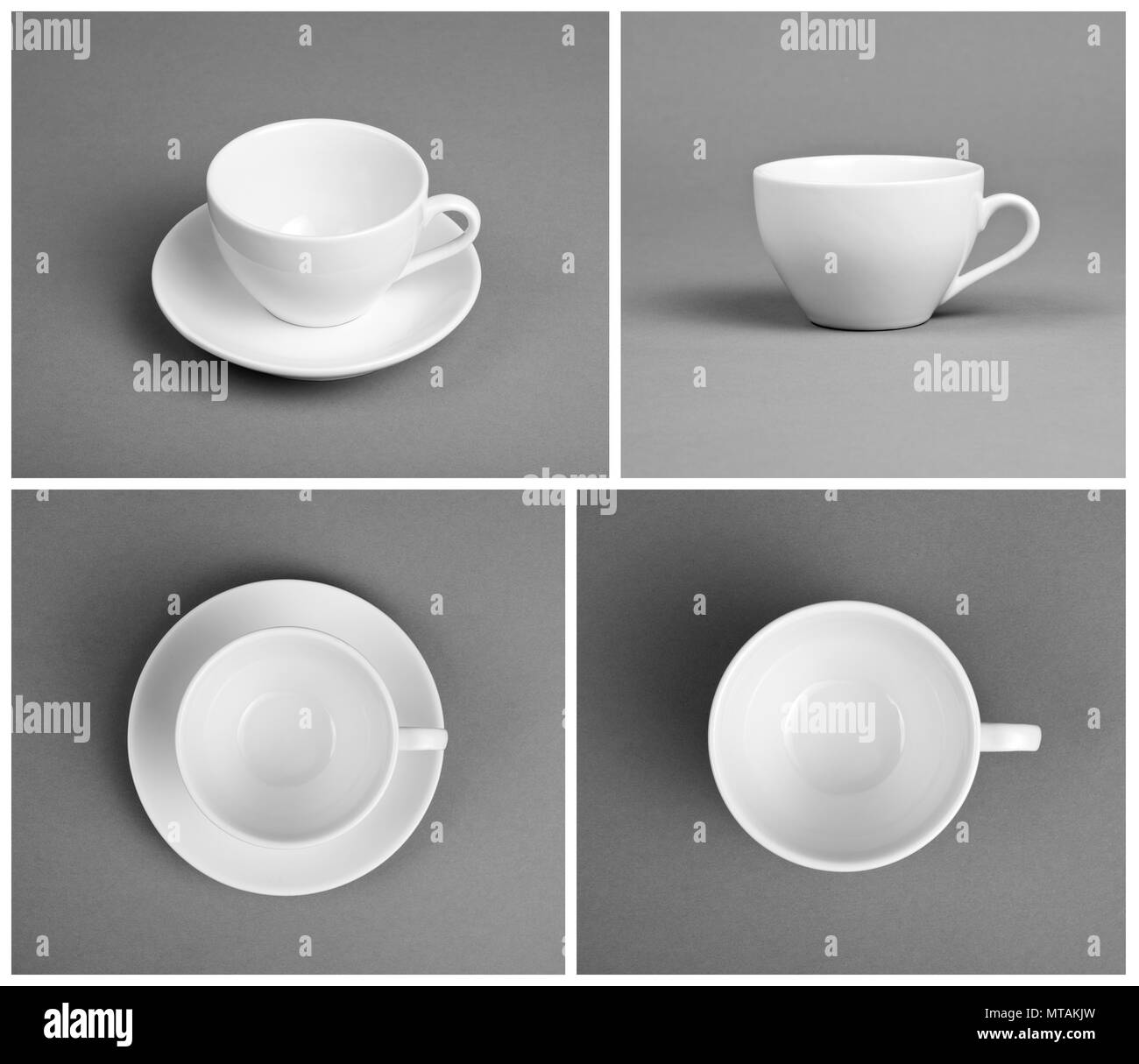 Top view cappuccino on Black and White Stock Photos & Images - Alamy