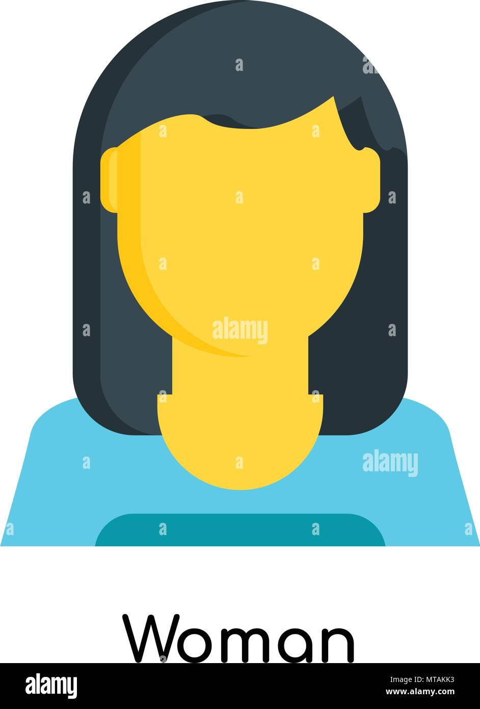 Woman icon isolated on white background for your web and mobile app ...