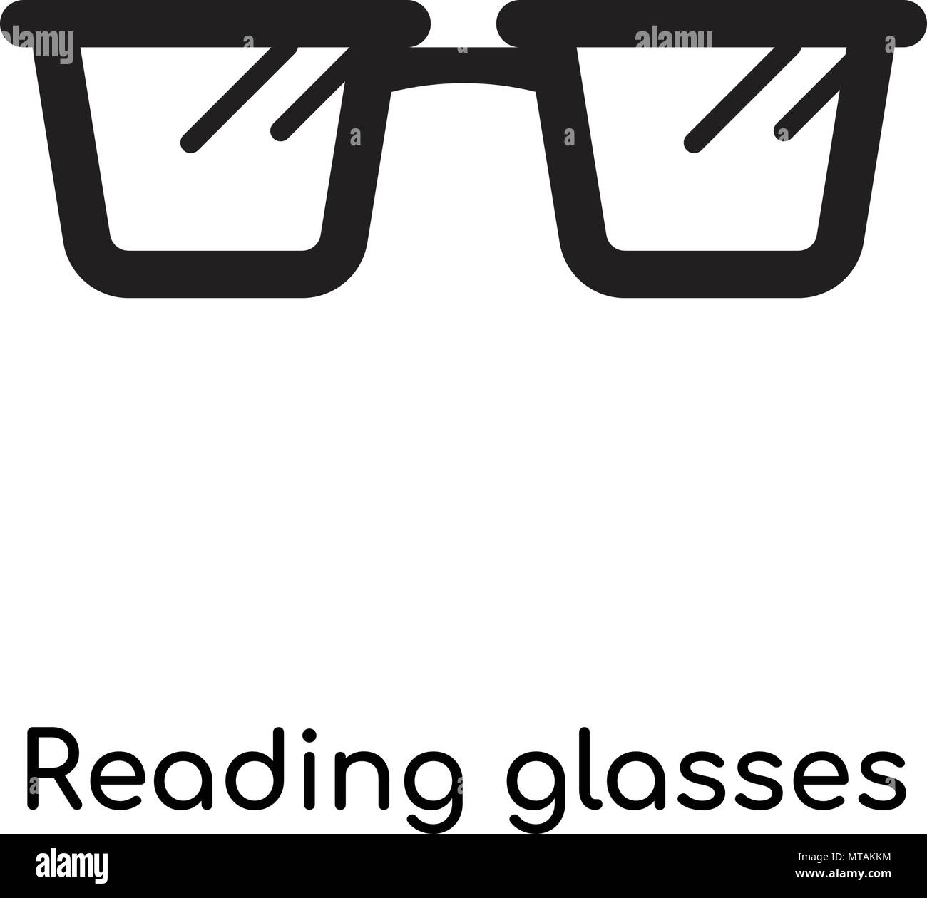 Reading glasses icon isolated on white background for your web and ...