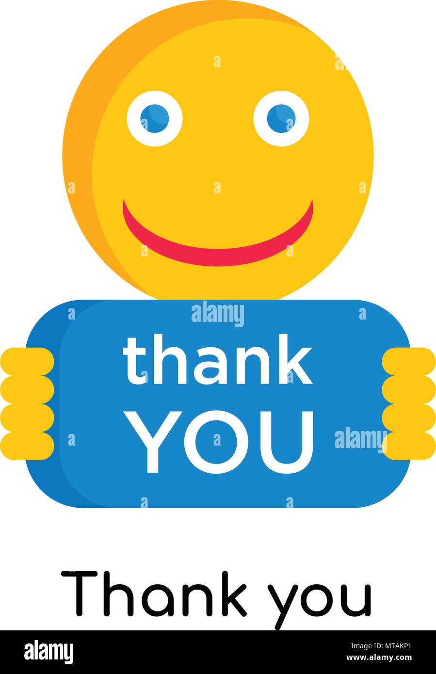 Thank you icon isolated on white background for your web and mobile app ...