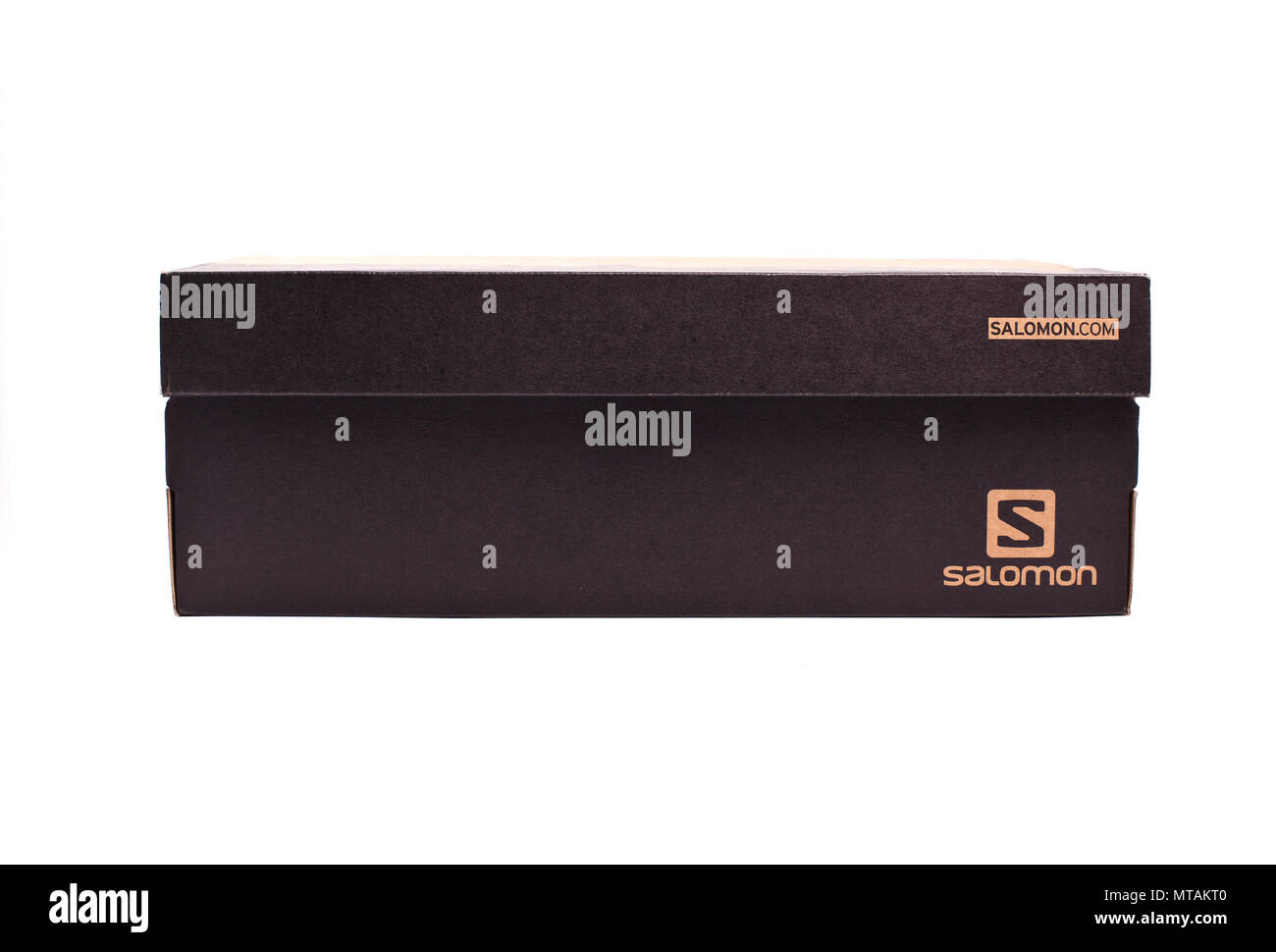 Kyiv, Ukraine, 28 October 2017- Salomon Sign On Salomon Shoe Box ...