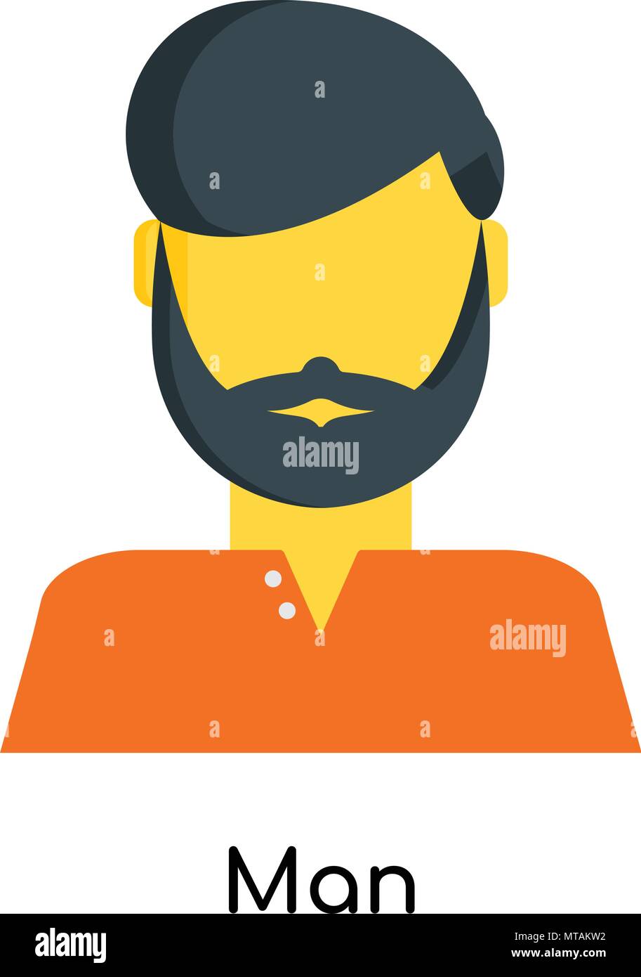 Man icon isolated on white background for your web and mobile app ...