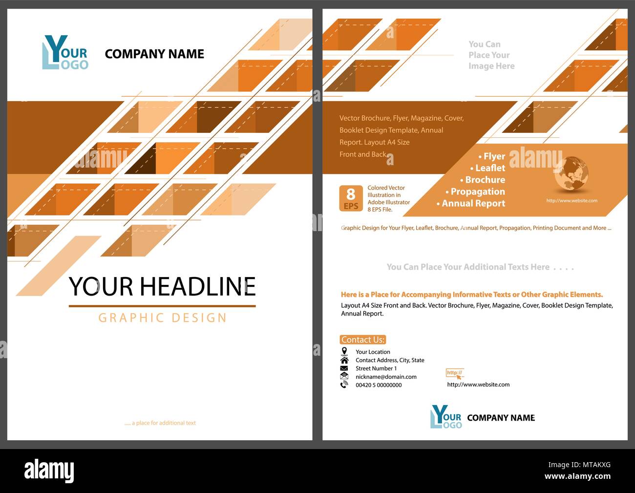 Graphic Design Leaflet with Squared Geometry Stock Vector Image & Art ...