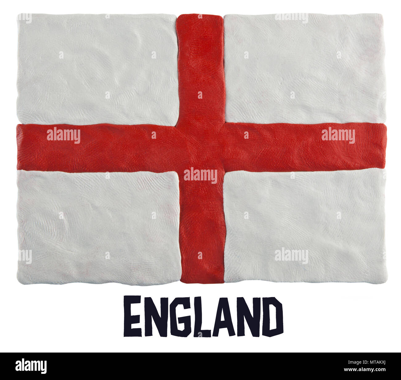 Flag of the England made of plasticine Stock Photo - Alamy