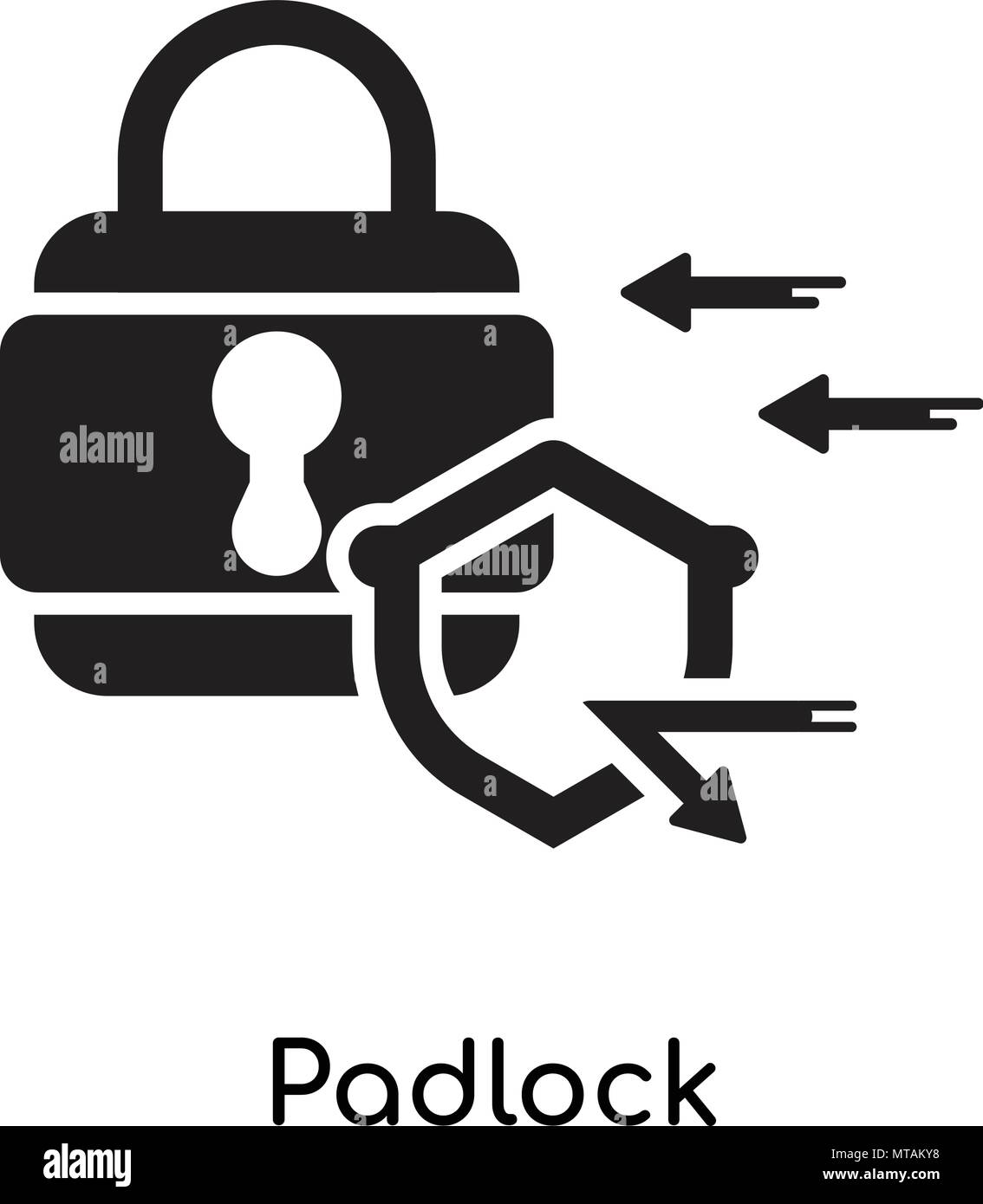 Padlock icon isolated on white background for your web and mobile app ...