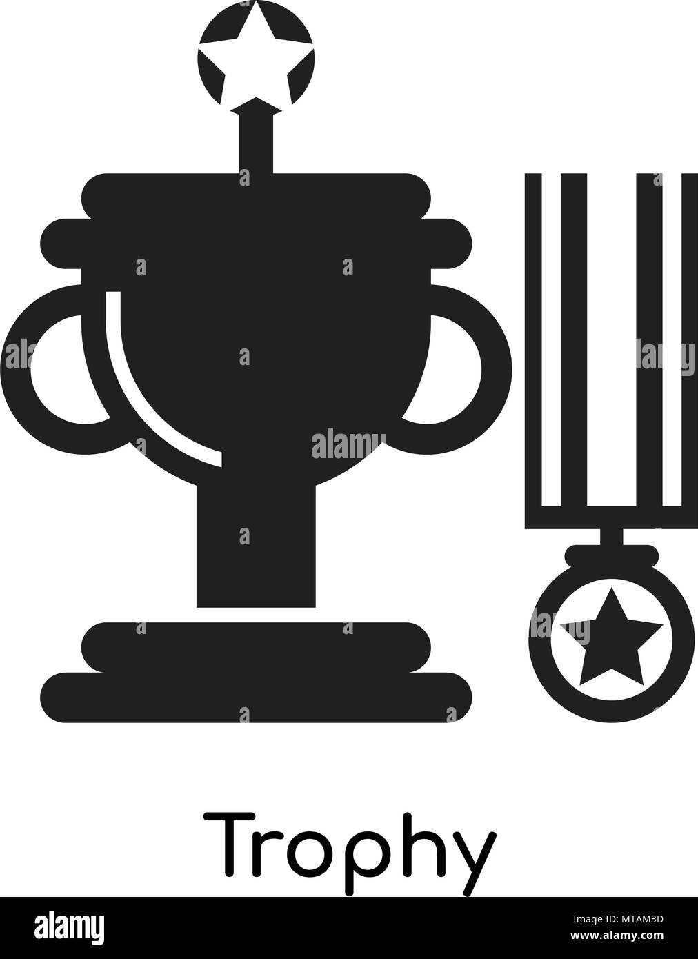 Trophy icon isolated on white background for your web and mobile app ...