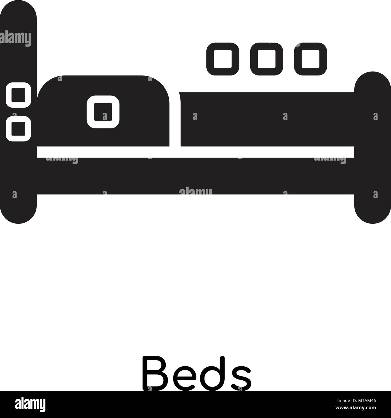 Beds icon isolated on white background for your web and mobile app ...